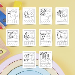 Number Tracing Math Worksheets Counting Practice Preschool Math ...