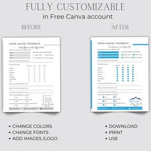 Editable Open House Feedback Form Template for Real Estate Buyer ...
