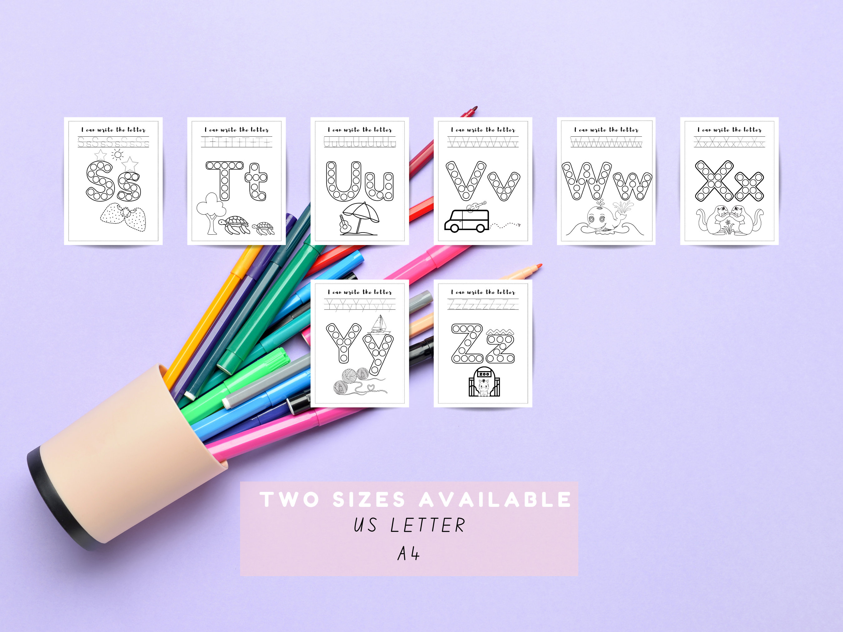 Dot Alphabet Tracing Letters Dot Marker Worksheet Upper an Lower Case ...