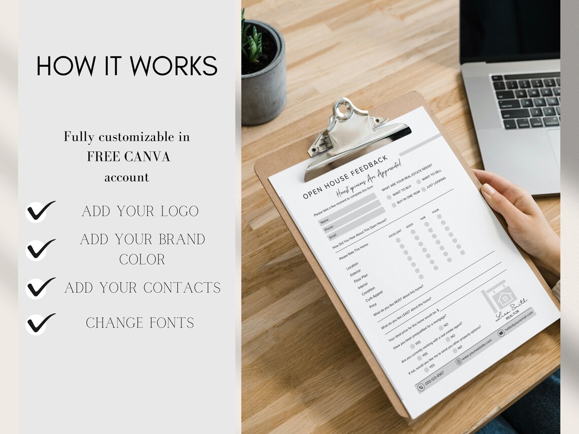 Editable Open House Feedback Form Template for Real Estate Buyer ...