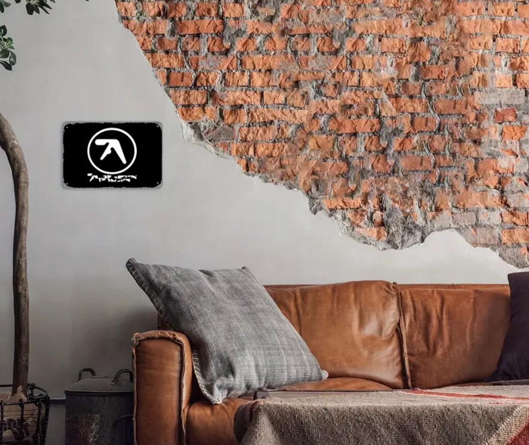 Aphex Twin Iconic Logo Tin Sign Vintage-inspired Metal Wall Art for Man ...