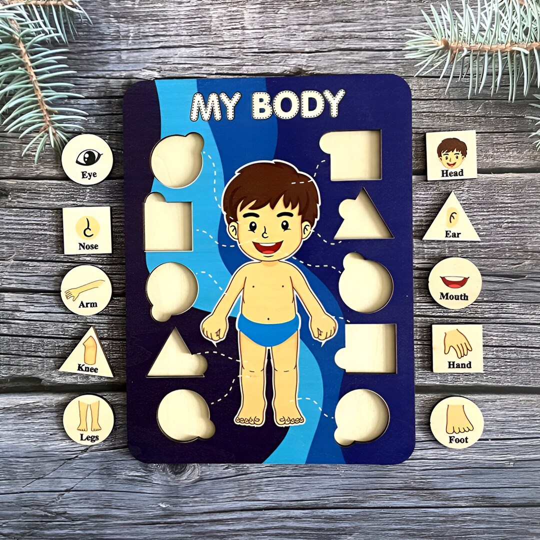 Sensory Book Human Body Puzzle Kids Anatomy Puzzle - Etsy