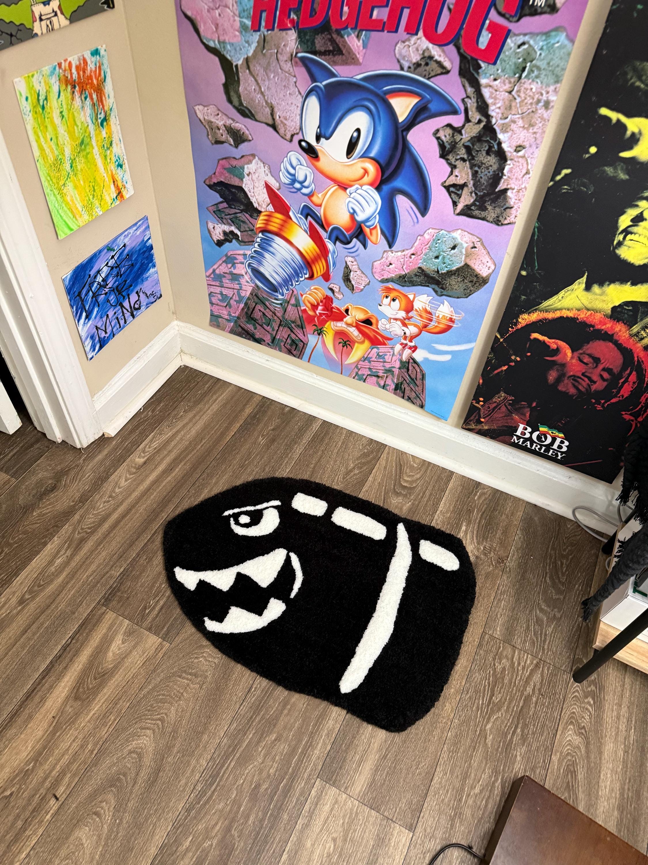 Torpedo Ted Mario Kart Black & White Rug - Etsy
