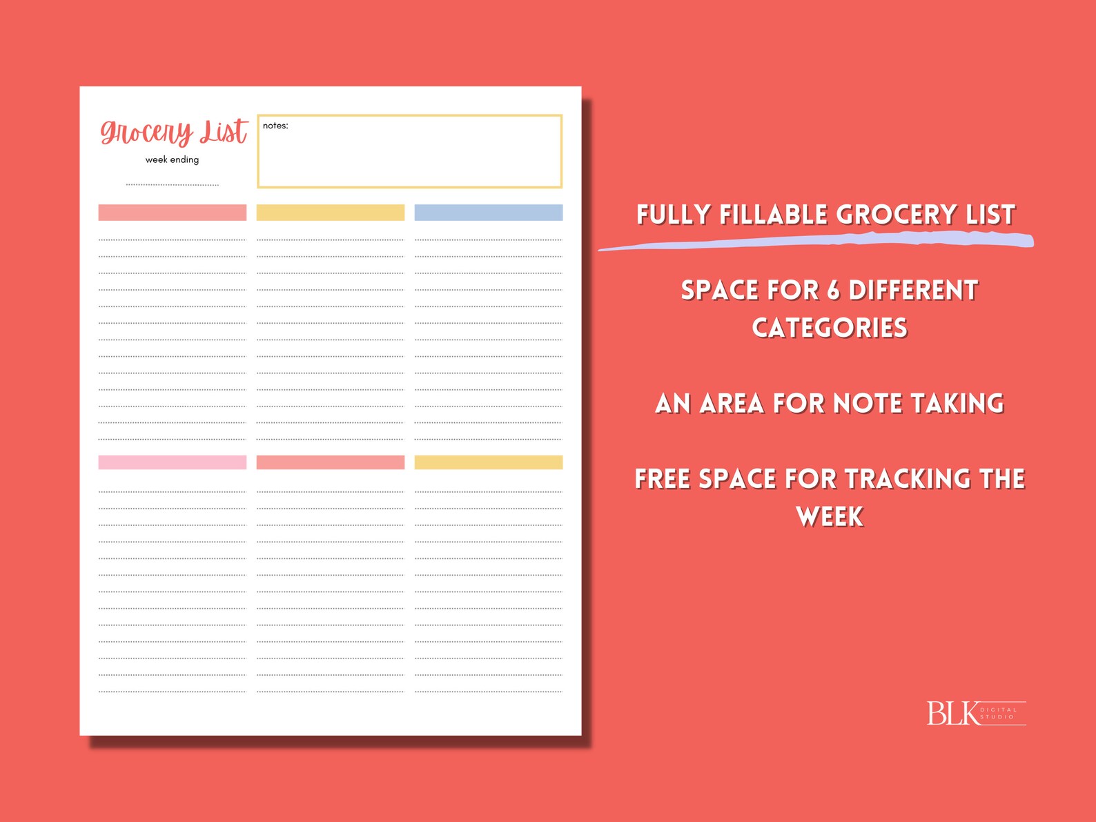 Printable Meal Planner and Grocery List BUNDLE | Weekly Food Diary ...
