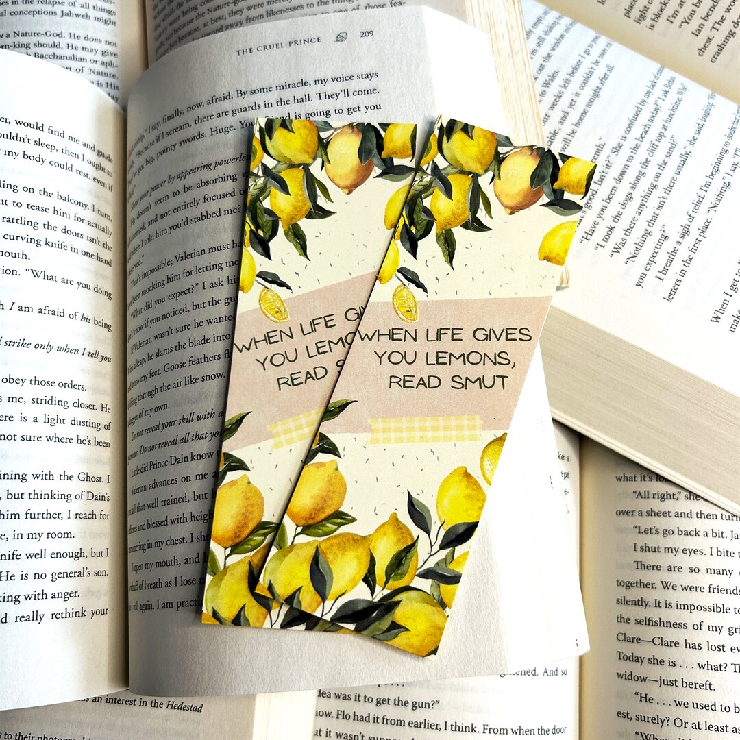 When Life Gives You Lemons Smut Bookmark | Booktok Bookmark | Book ...