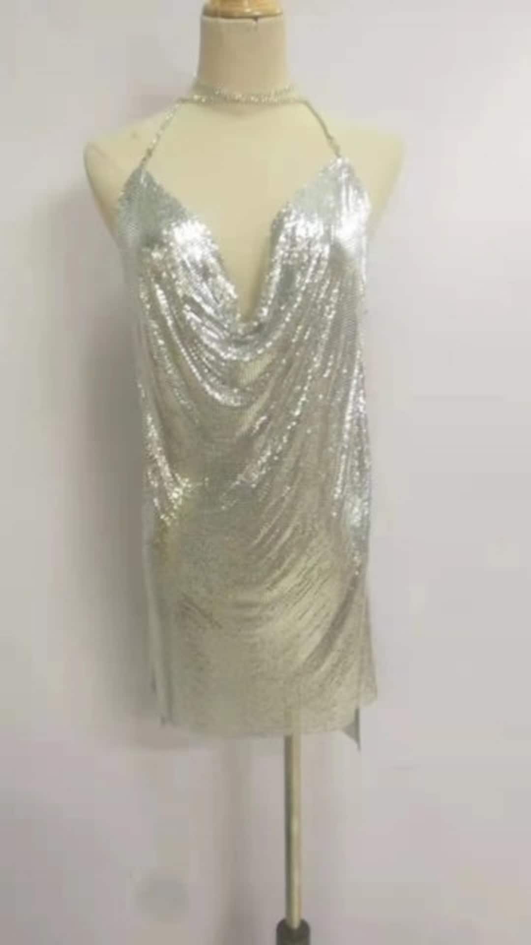 Chainmail Dress, Silver Dress, Gold Dress, Party Dress, Metal Dress - Etsy