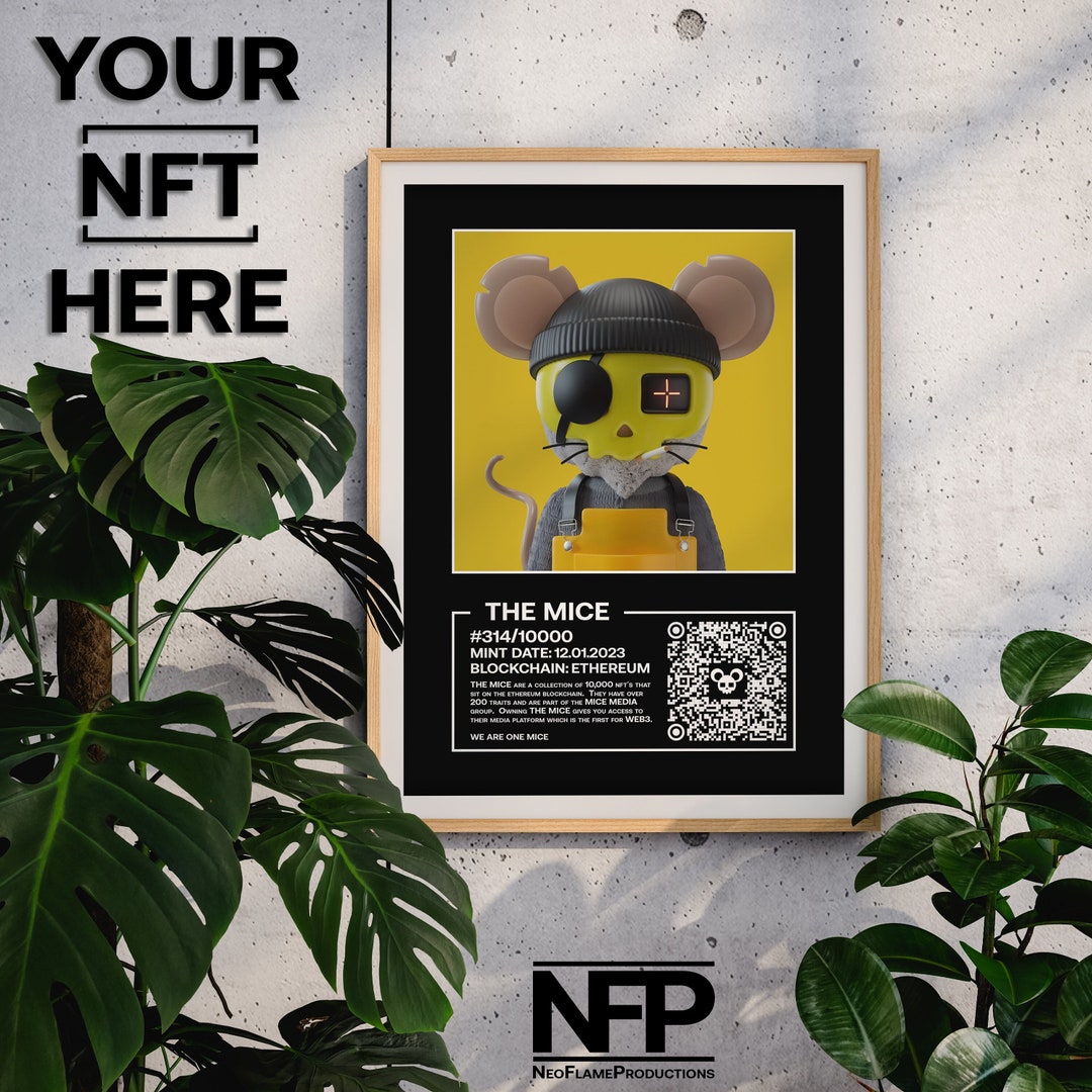 Personalised NFT Digital Print | Your NFT, Your Way | Includes QR Link ...