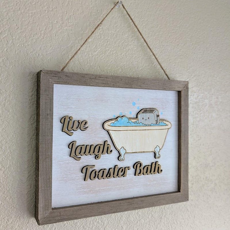 Live Laugh Toaster Bath - Etsy