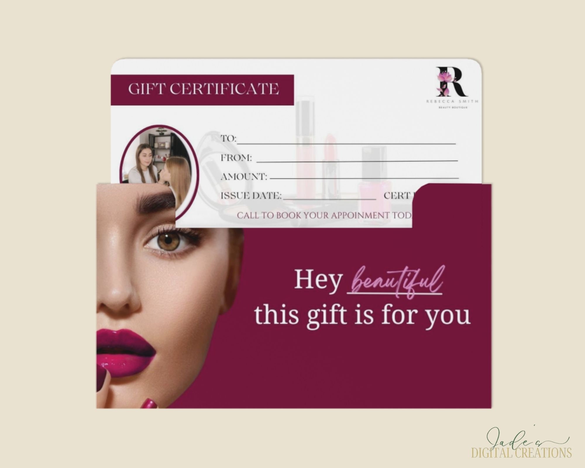Gift Certificate, Printable Gift Certificate, Gift Card, Editable Canva ...