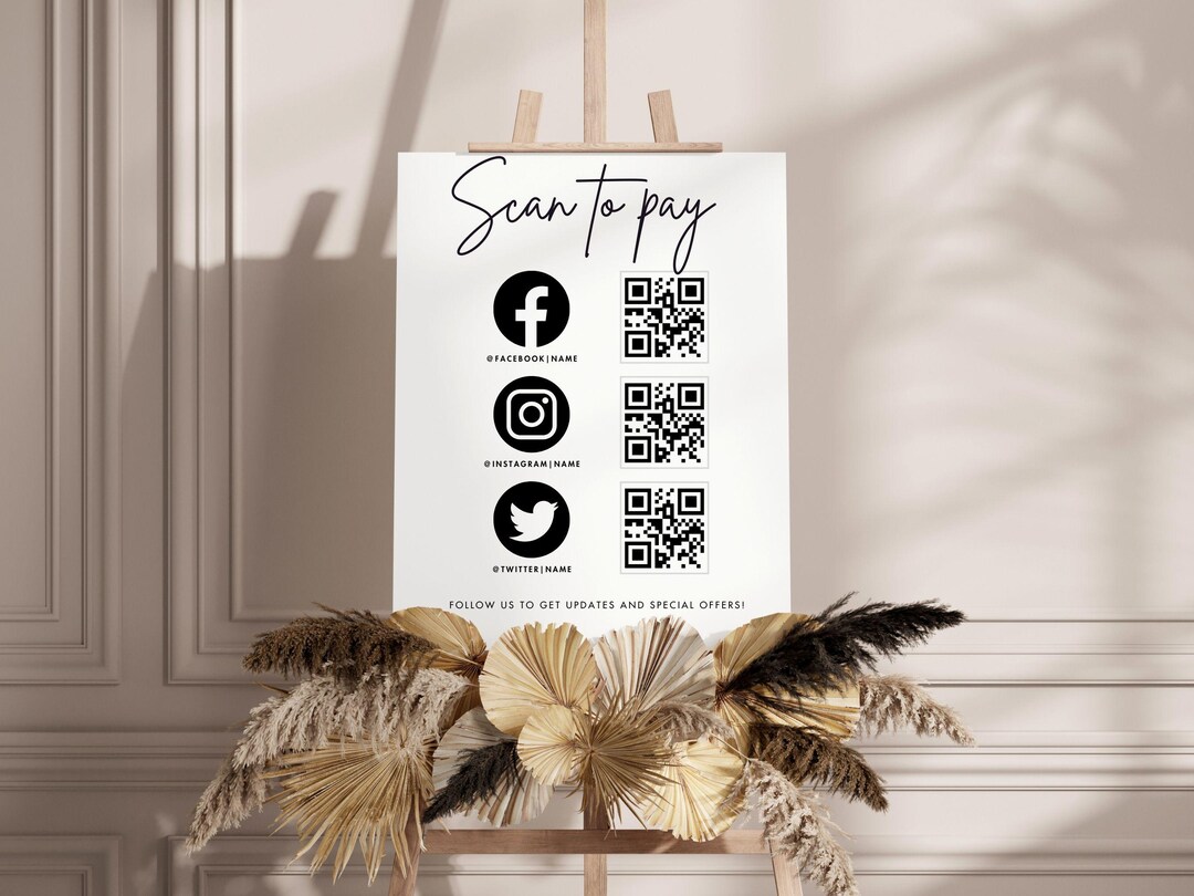 QR Code for Small Business Bundle Scan Me Sign Price Sign Editable ...
