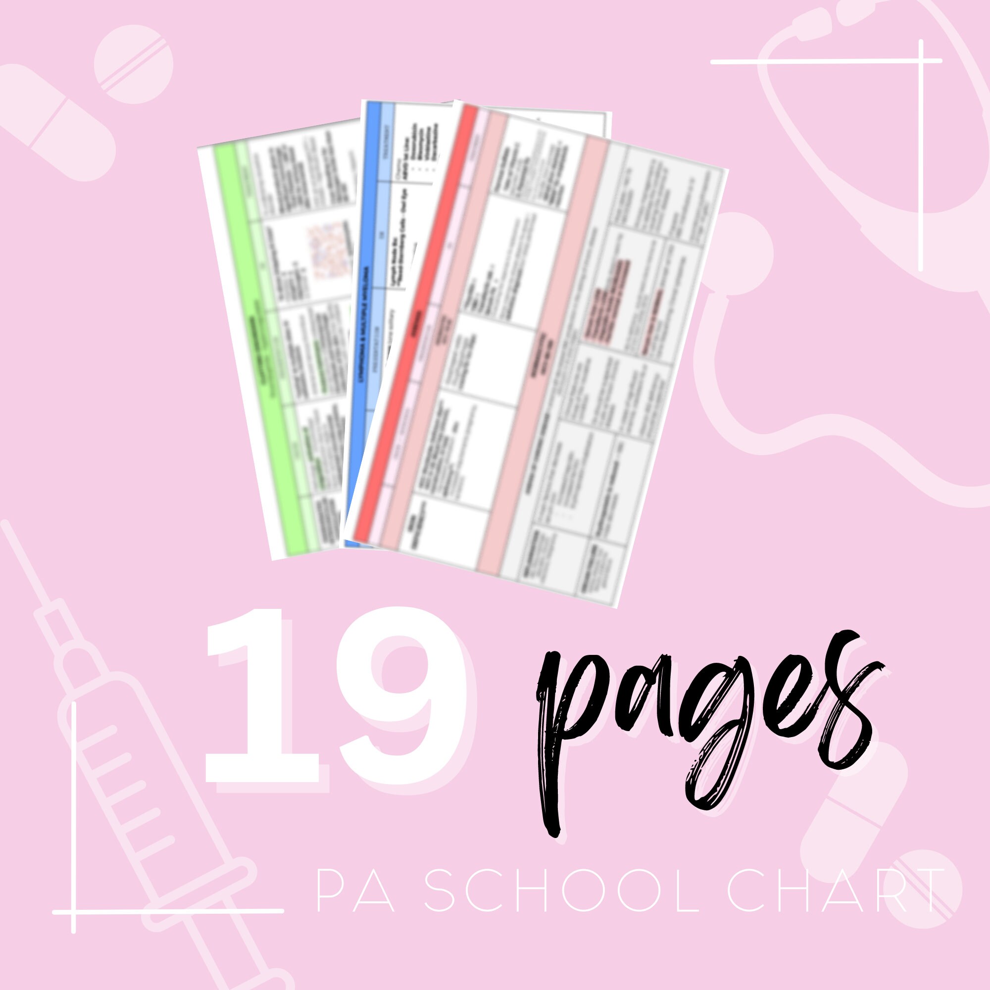 PA School Hematology Notes, Chart, PA School, Medical School Notes, PA ...