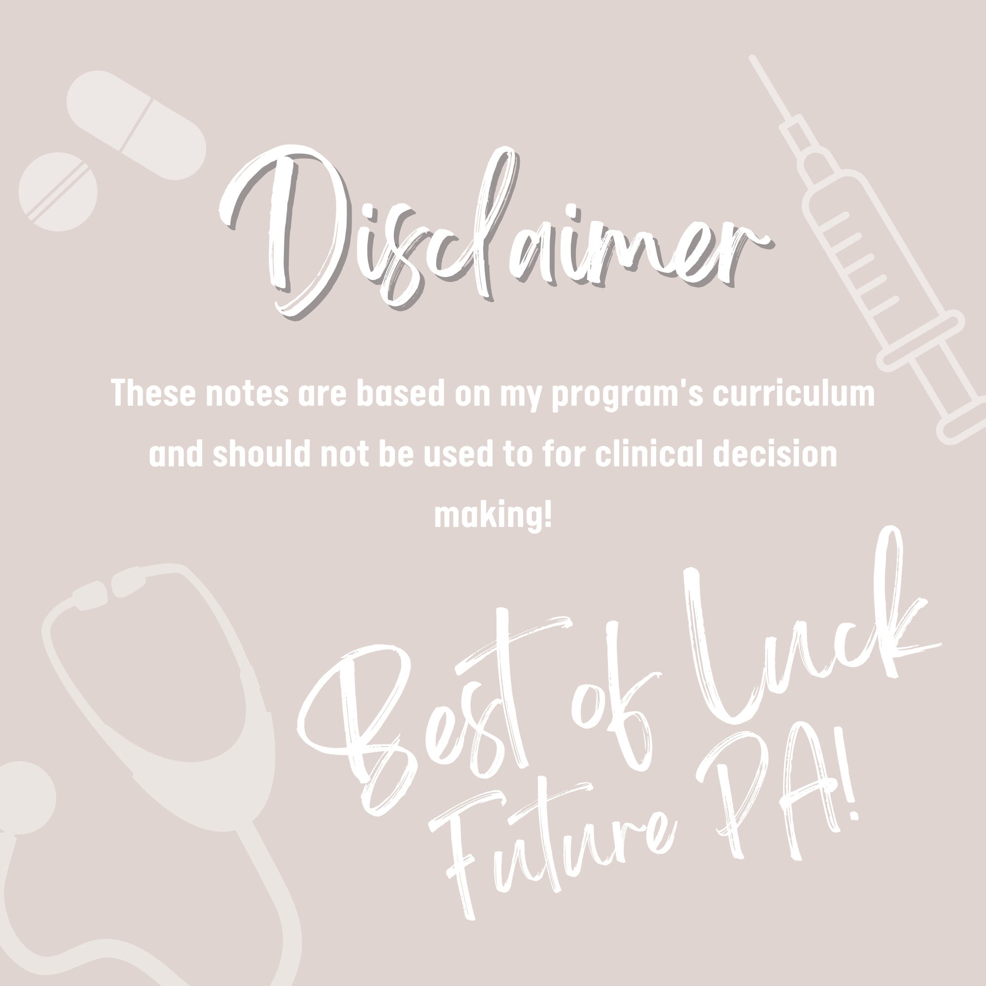 PA School Dermatology Notes, Chart, PA School, Medical School Notes, PA ...