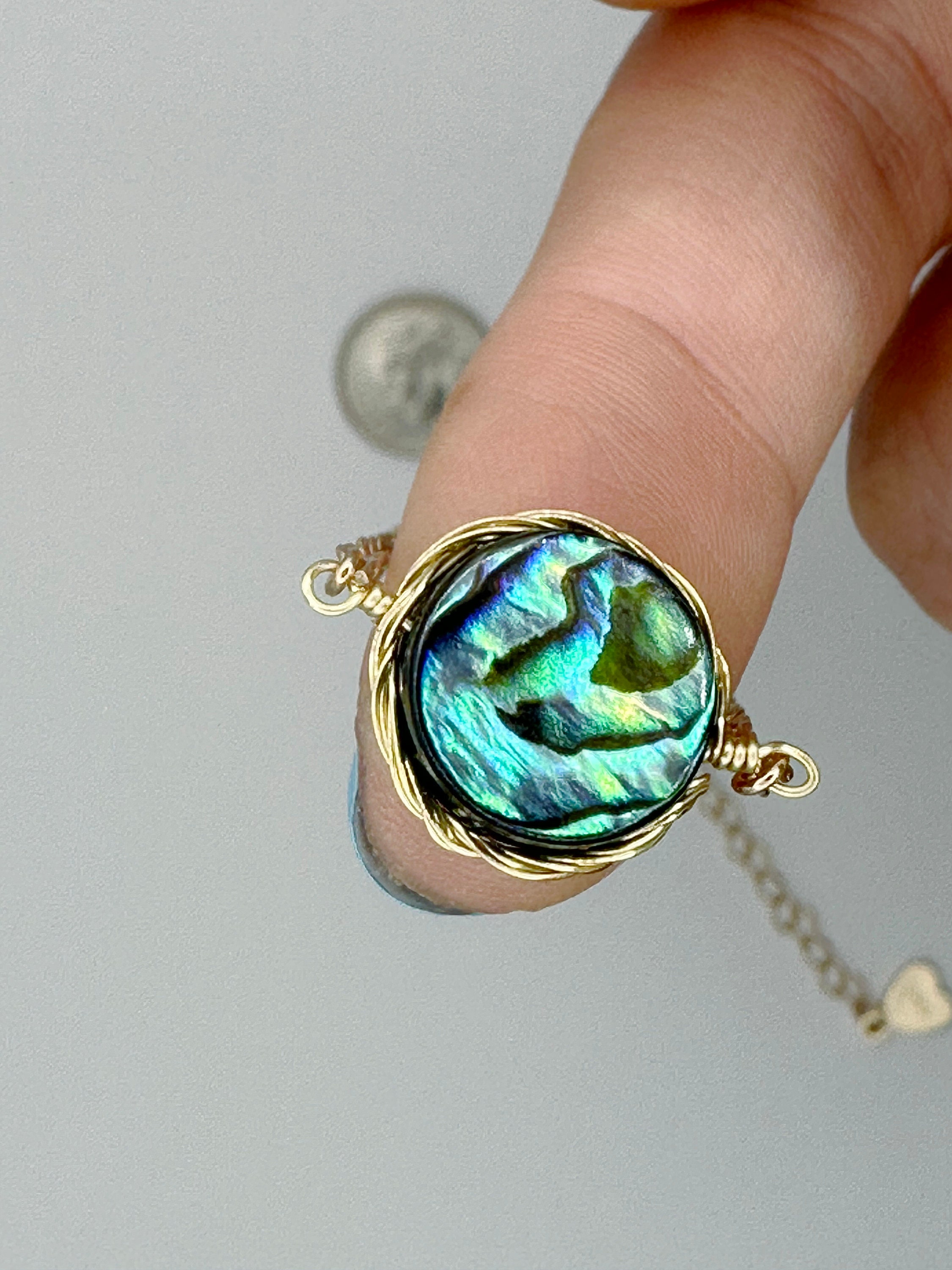 Dainty Abalone Shell Necklace Abalone Shell Pendant Ocean - Etsy