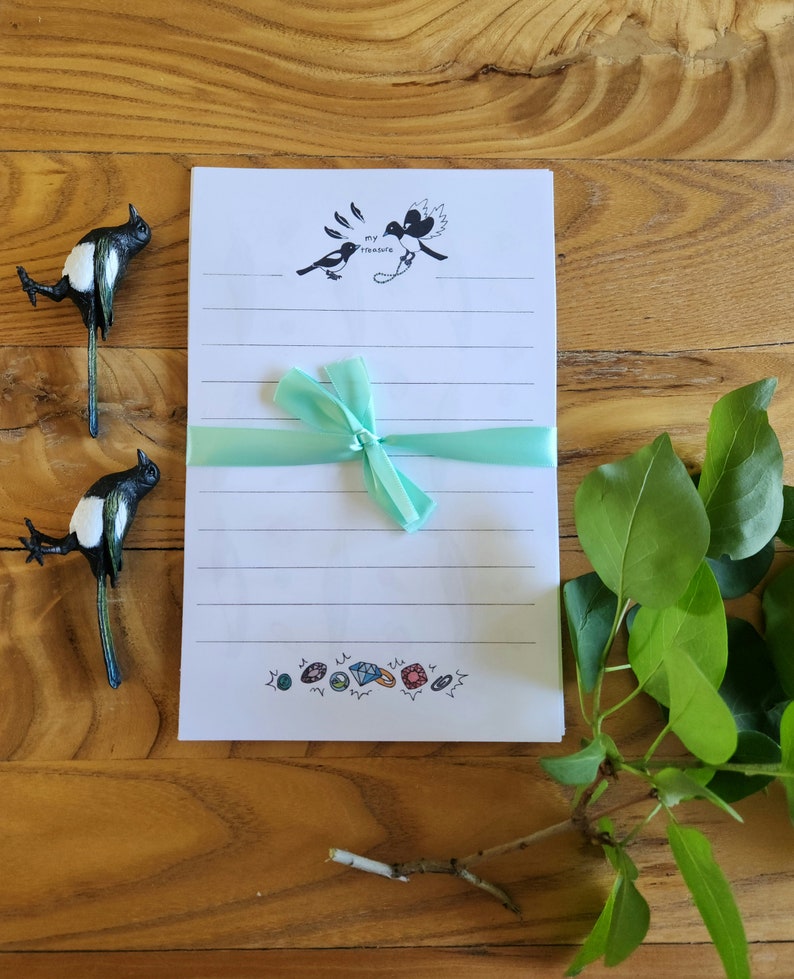 Magpie Treasure Letter-writing Set | Hand-drawn, Hand-inked Stationery ...