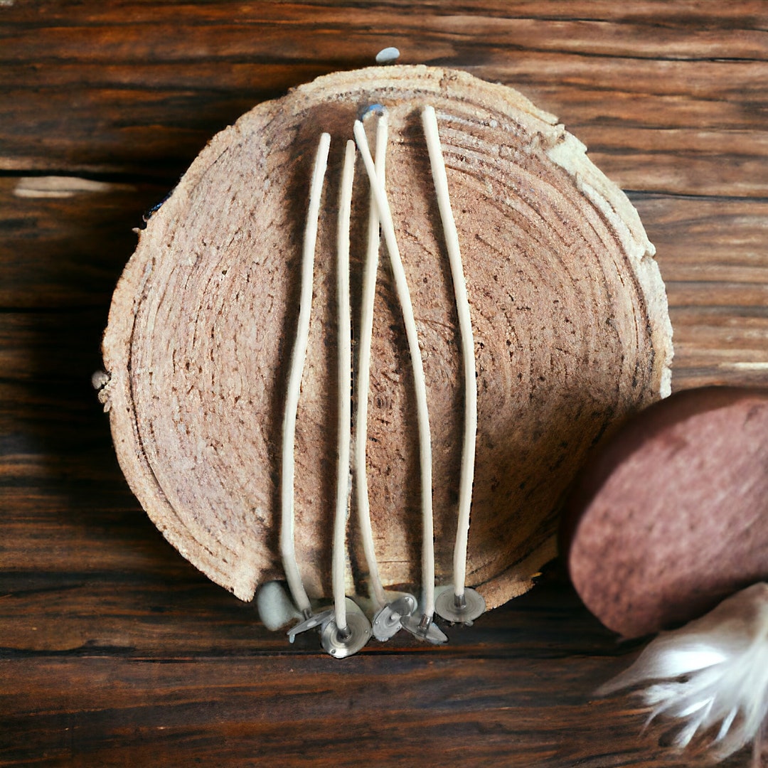 Square Braid Cotton 4 Wicks Tester Pack of 10 for Beeswax Candles Pre ...