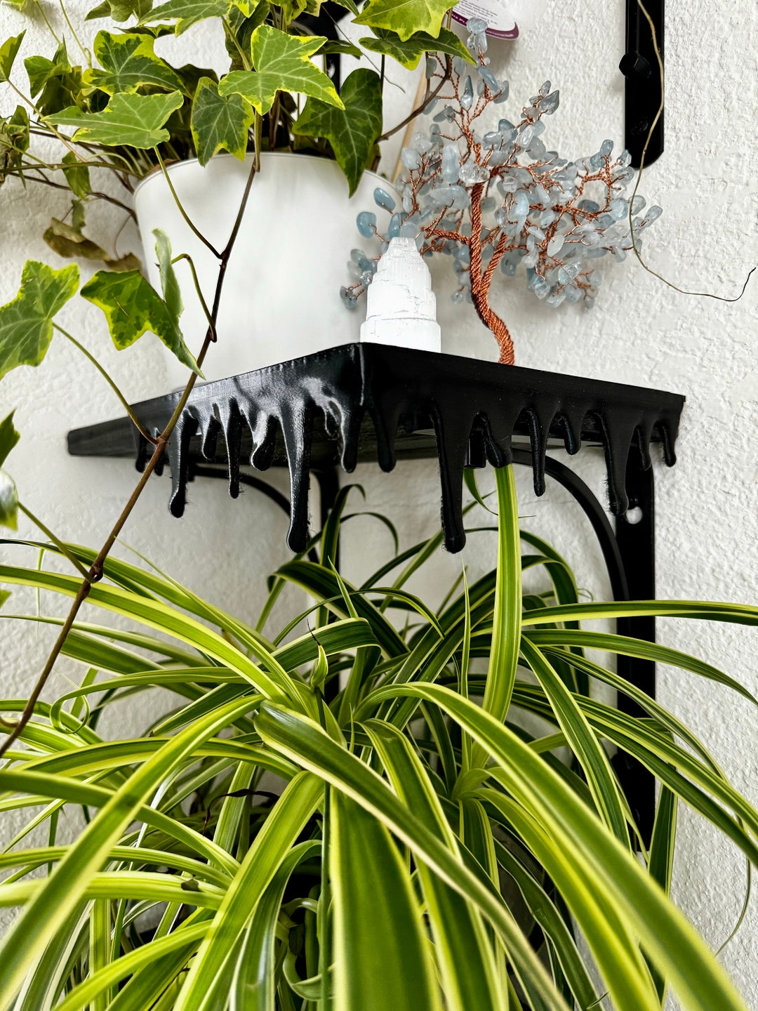 Dripping Blood Corner for Shelf, Halloween Decoration, Goth Decor, Glow ...