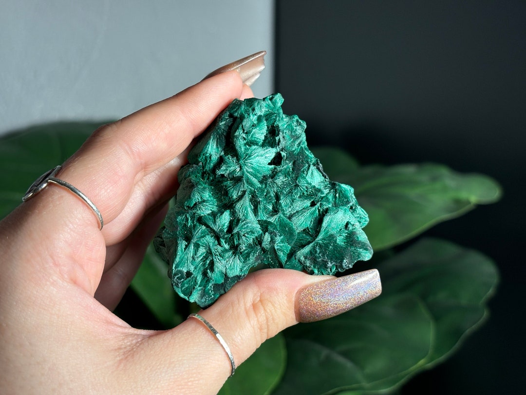 Fibrous Malachite Specimen Natural Malachite Mineral Specimen Raw ...