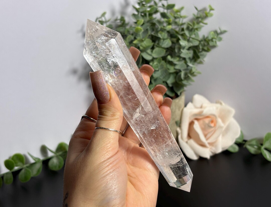 12 Sided Vogel Large Clear Quartz Double Point Wand Clear Quartz ...