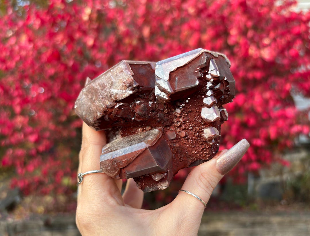 Chocolate Calcite Cluster Mineral Specimen High Quality Calcite Red ...