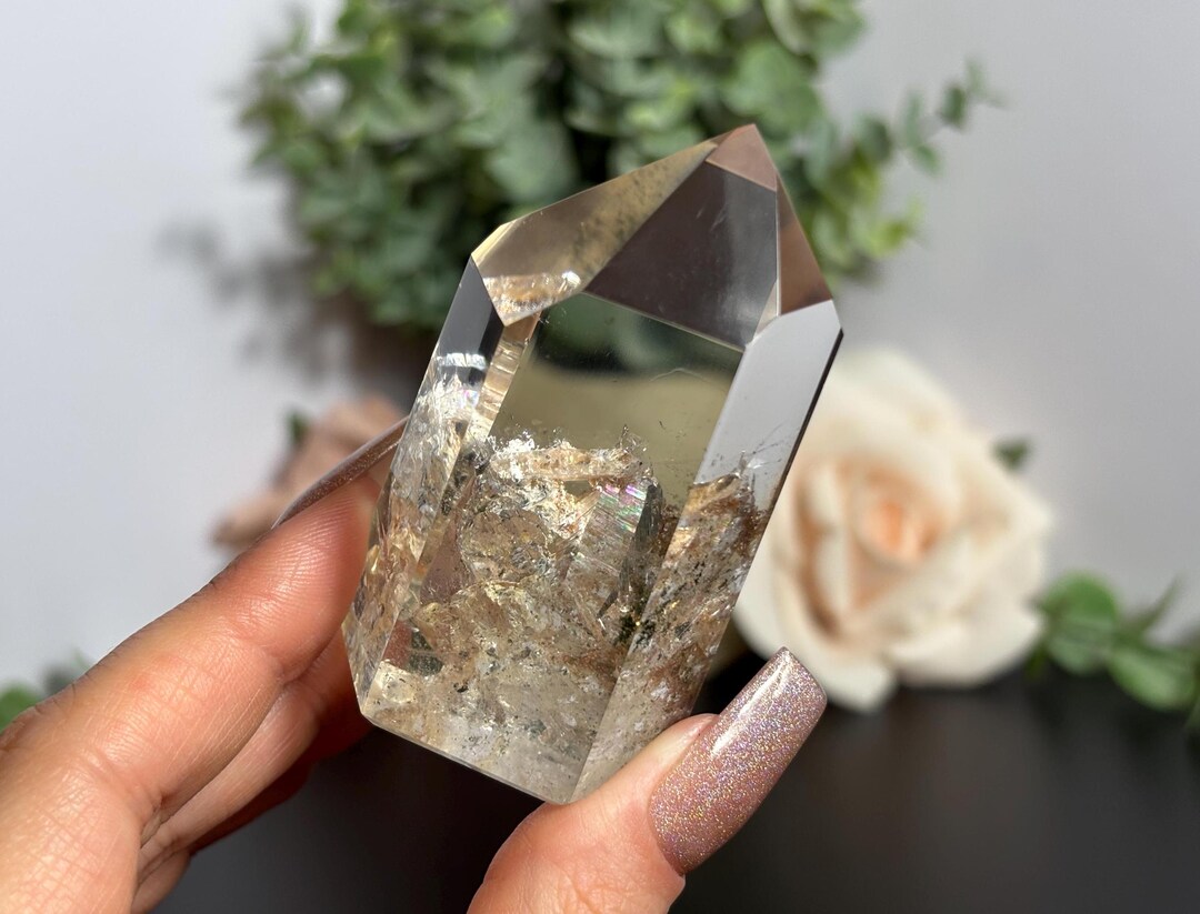 High Grade Manifestation Quartz Point With Garden Quartz From Brazil ...
