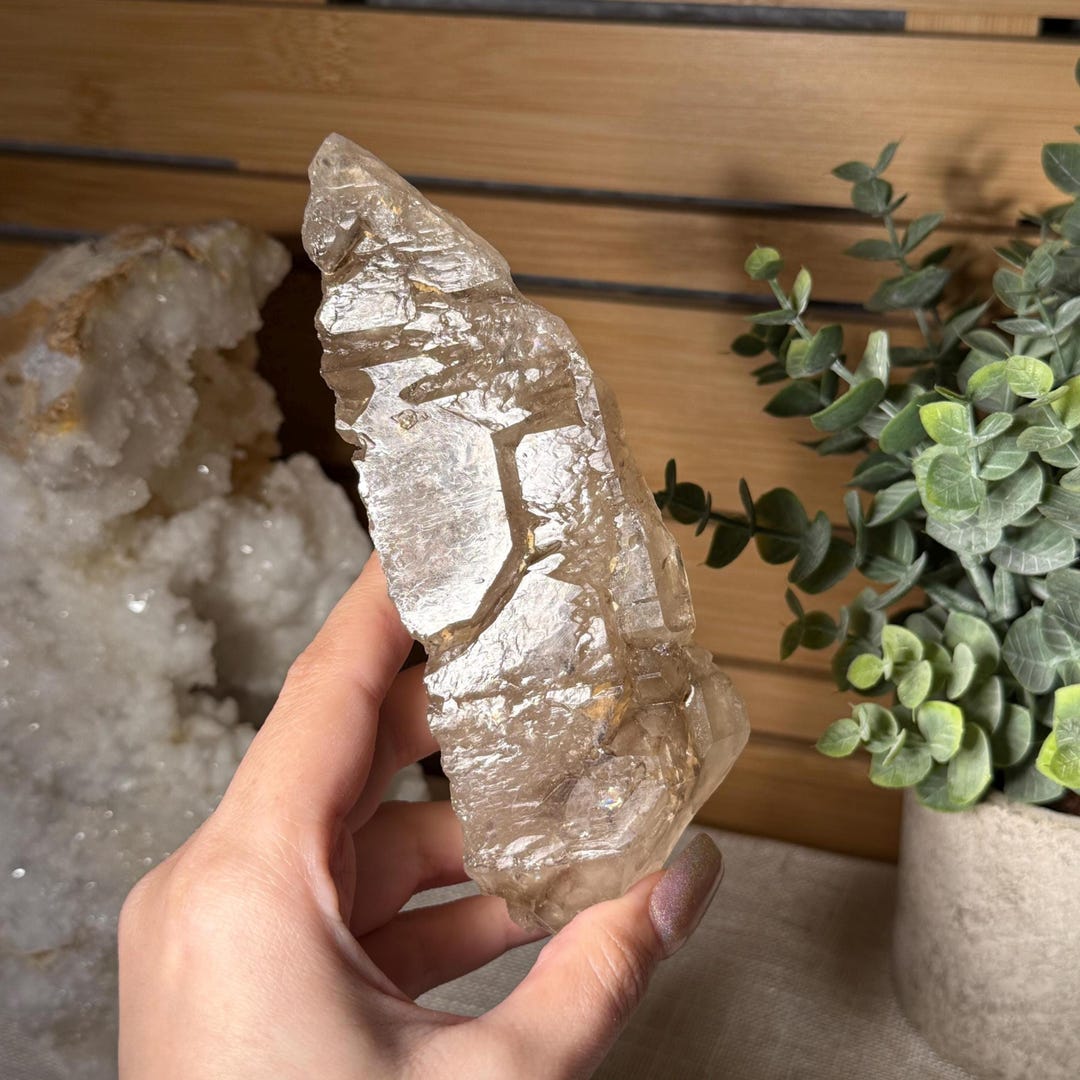 Elestial Smoky Quartz Crystal Cluster Raw Smoky Quartz Cluster Multi ...