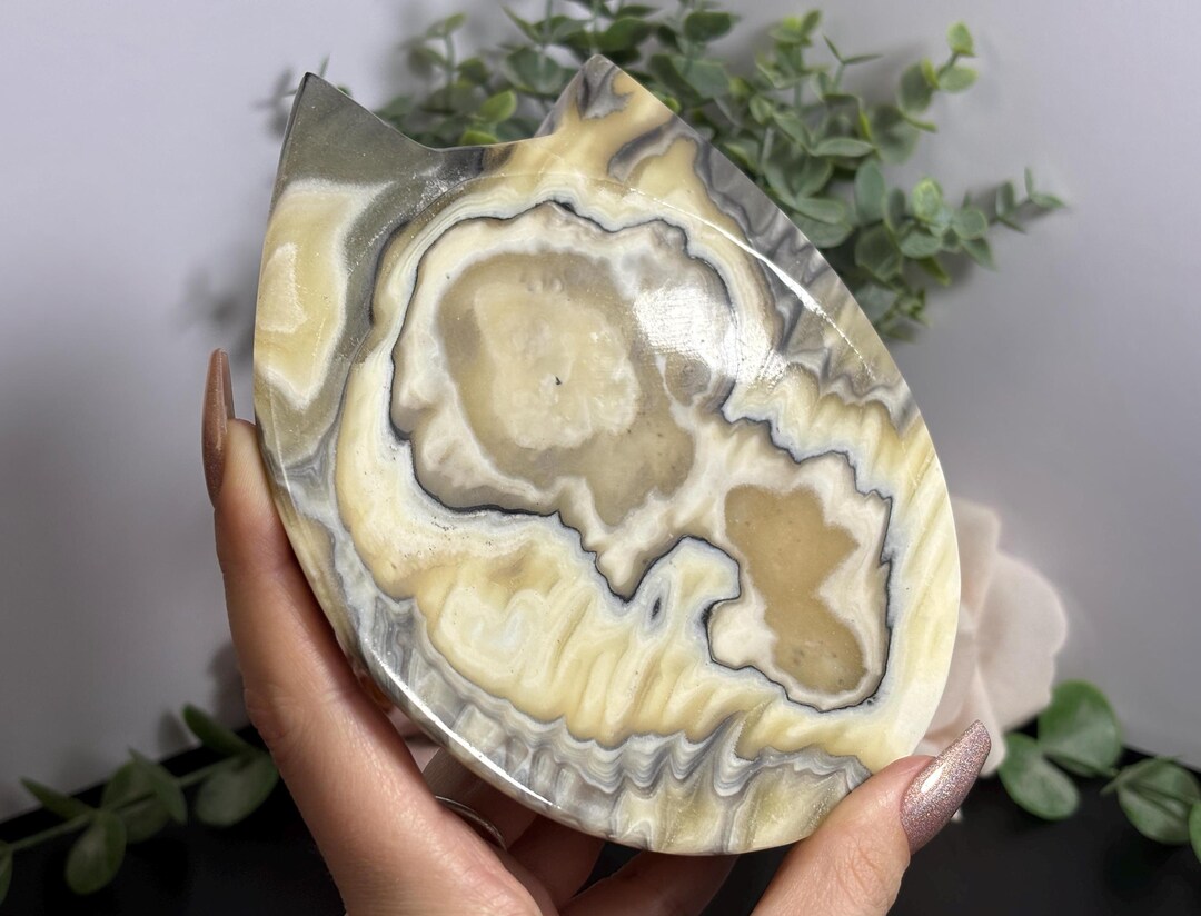 Mexico Onyx Crystal Dish Unique Cat Shaped Bowl Decorative Banded Onyx ...