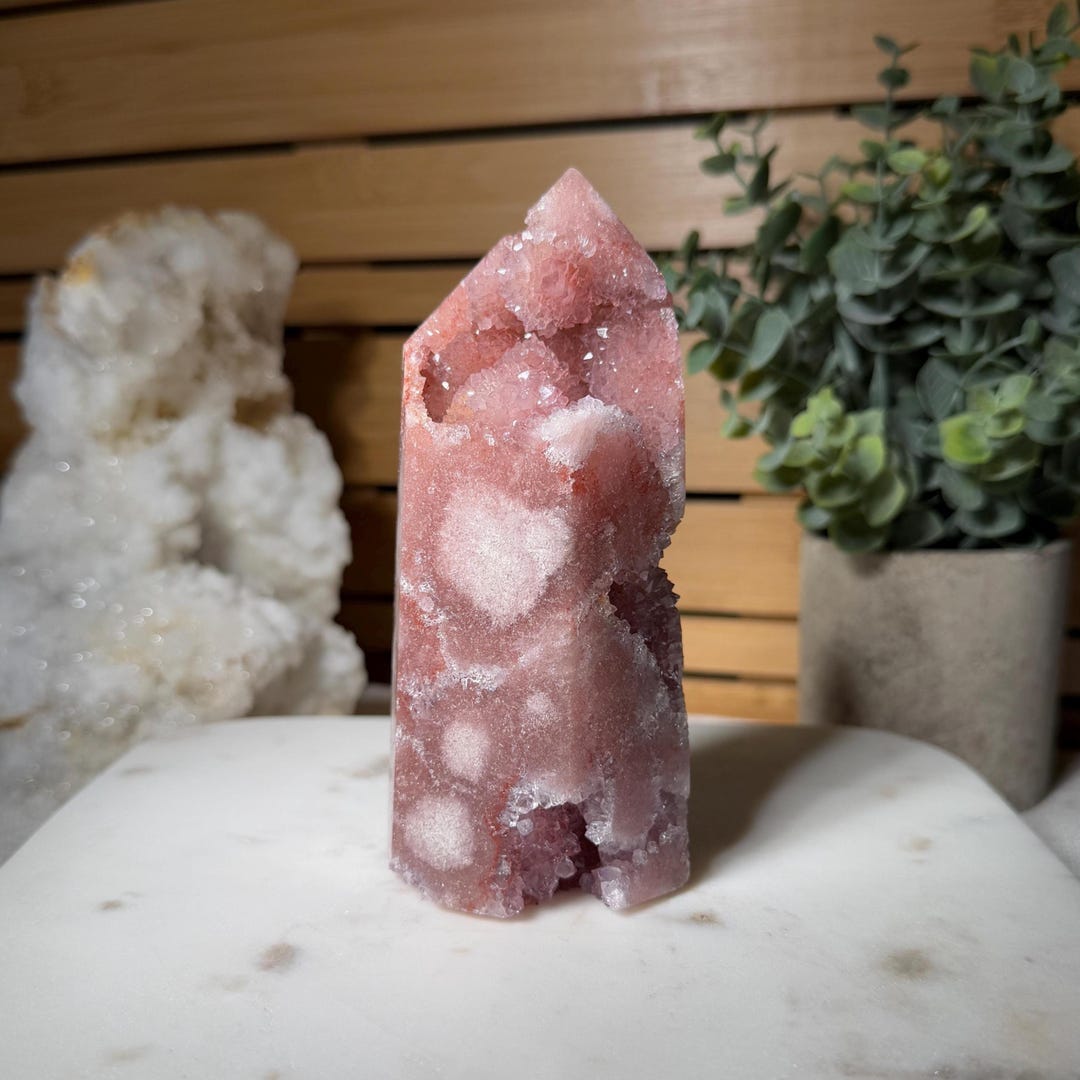 Pink Amethyst Crystal Tower High Quality Druzy Pink Amethyst Tower for ...