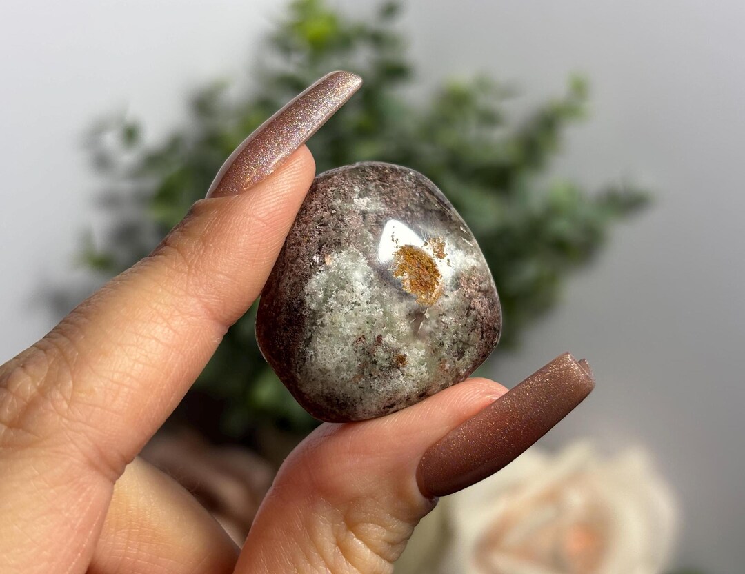 Small Garden Quartz Tumble Garden Quartz Crystal Lens Lodolite Crystal ...