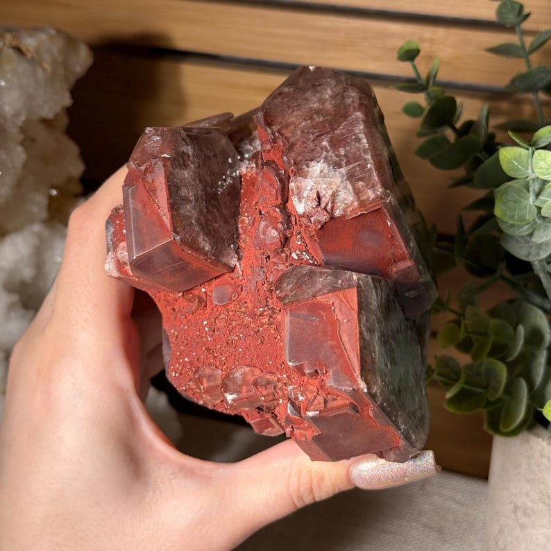 Chocolate Calcite Crystal Cluster Raw Calcite Mineral Specimen With ...