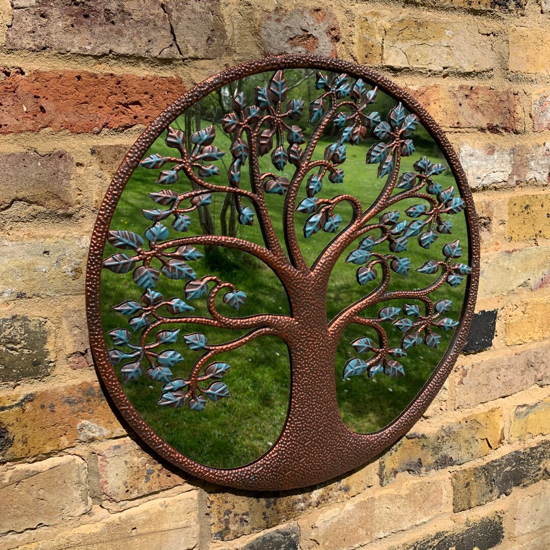 Tree of Life Mirror 50cm Fathers Day Gifts Hanging Garden Ornaments ...
