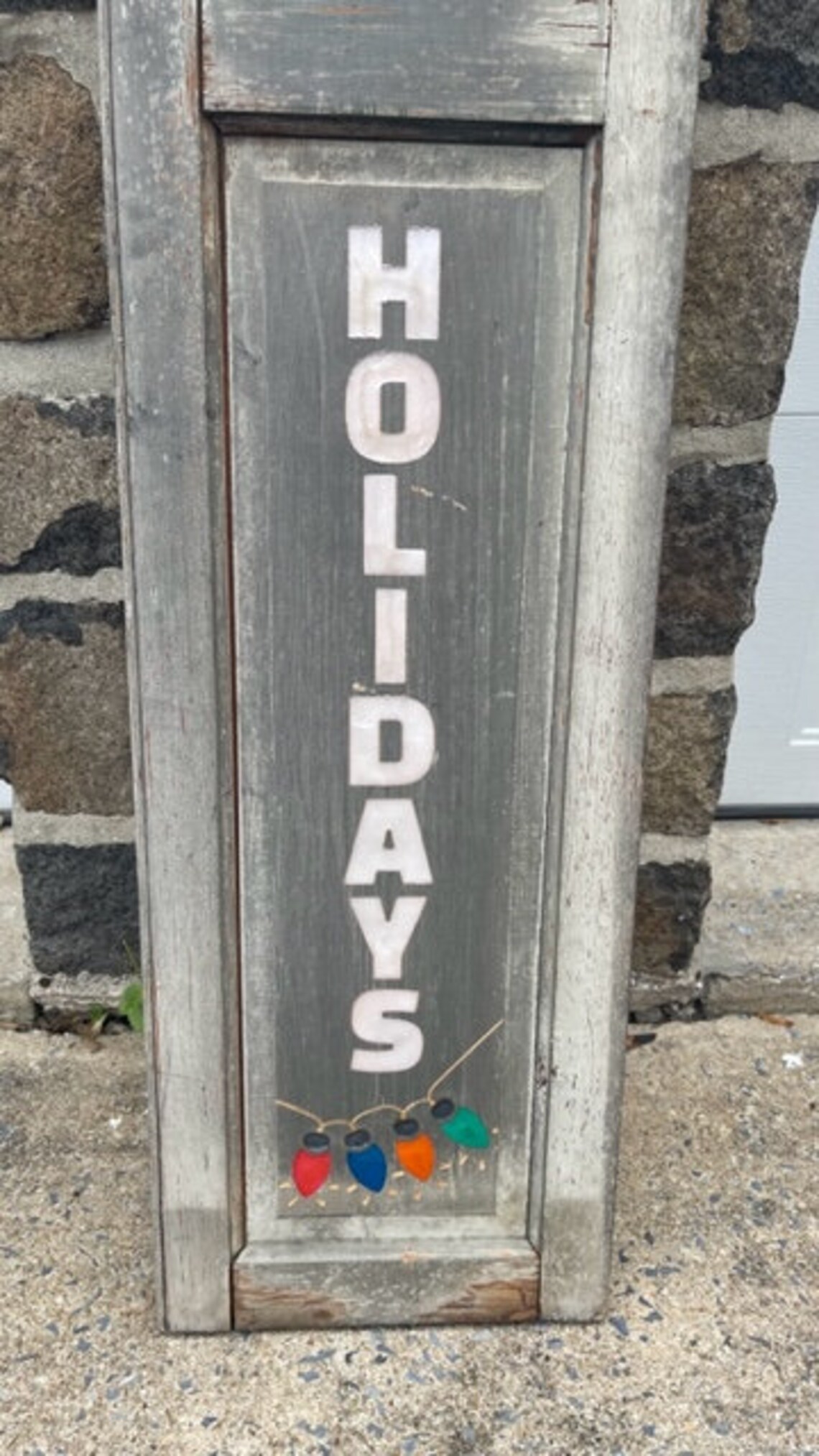 Authentic Wood Farmhouse Shutter Christmas Decorations Happy Holidays ...