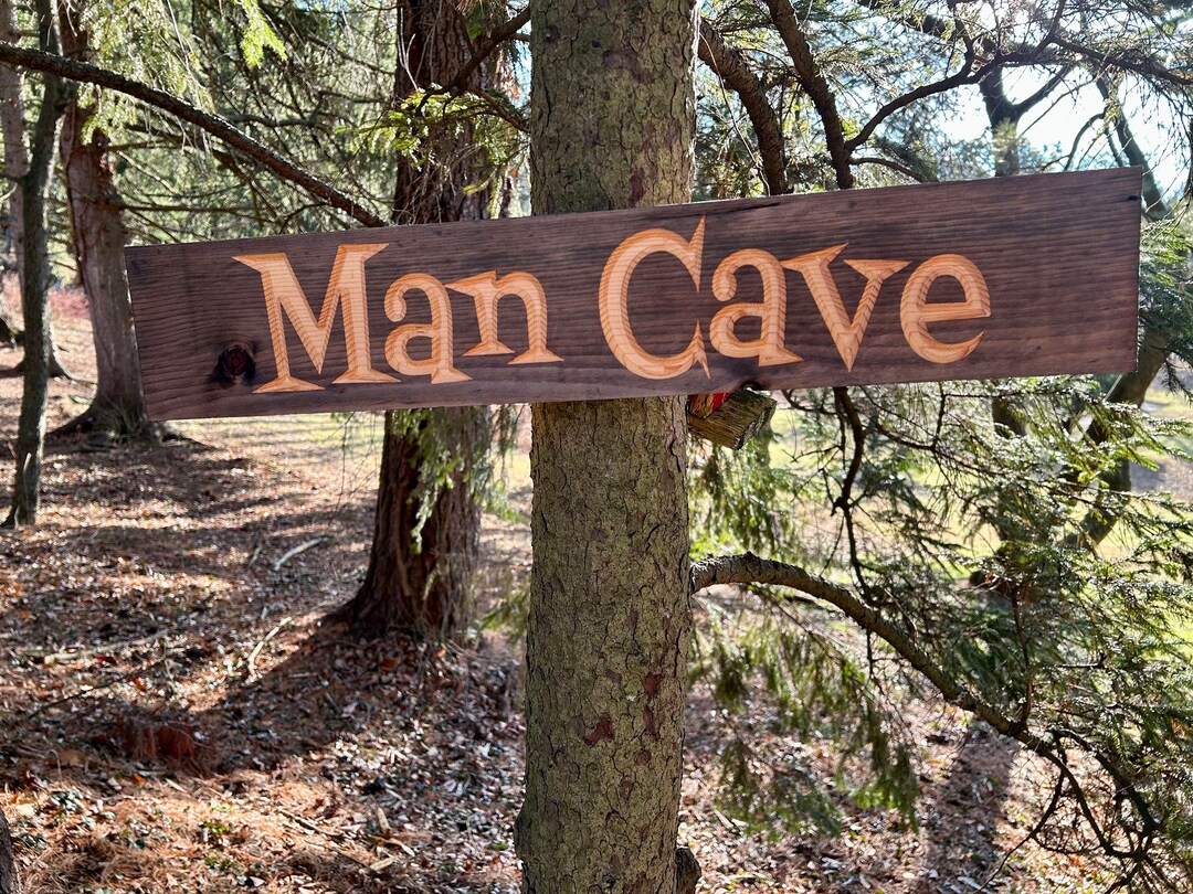 Vintage Man Cave Sign: Carved Reclaimed Barnwood Decor - Etsy