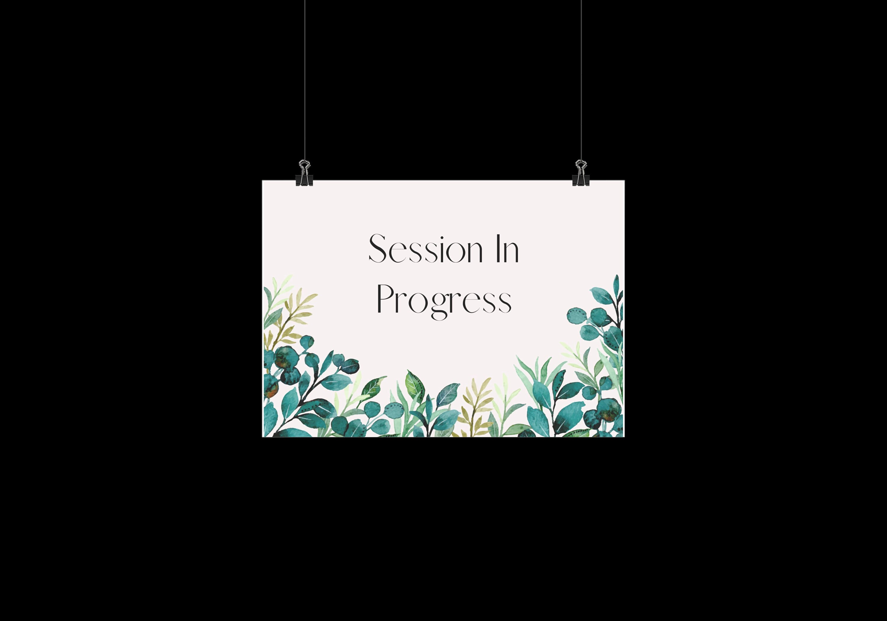Set of 4 Printable in Session Door Signs for Therapists - Etsy Australia