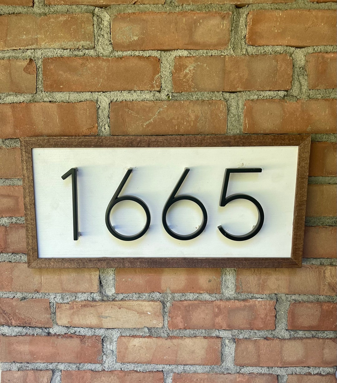 Horizontal House Number Sign - Etsy