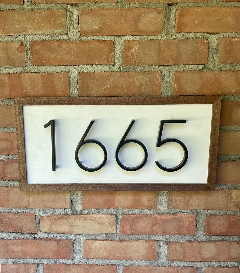 Horizontal House Number Sign - Etsy