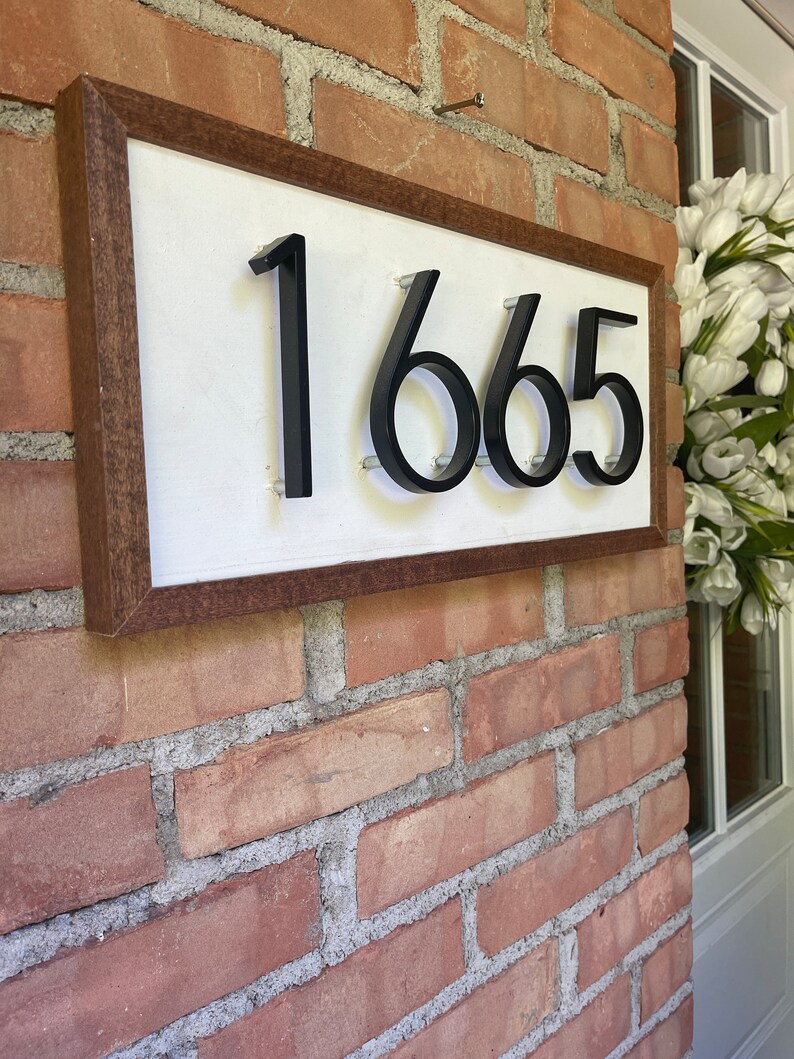 Horizontal House Number Sign - Etsy