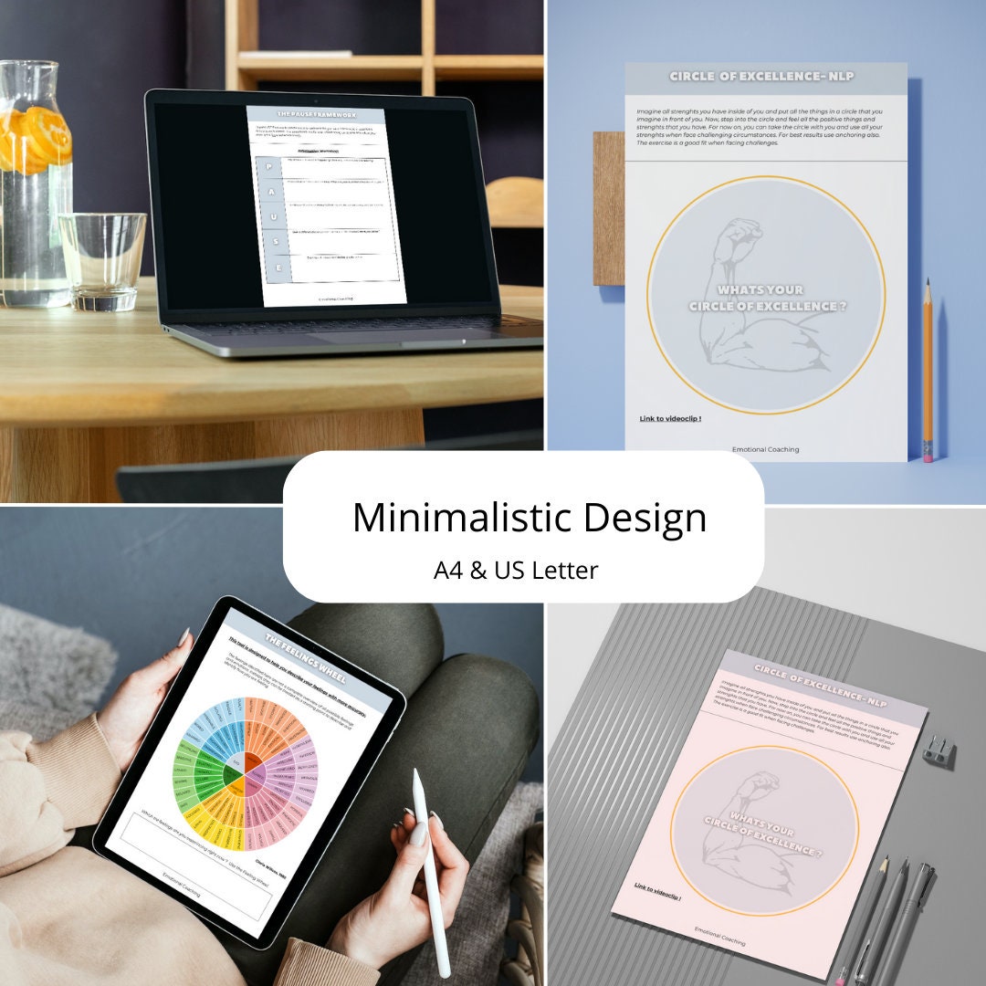 Feeling Wheel Canva Template, Premade Coaching Emotions Worksheet ...