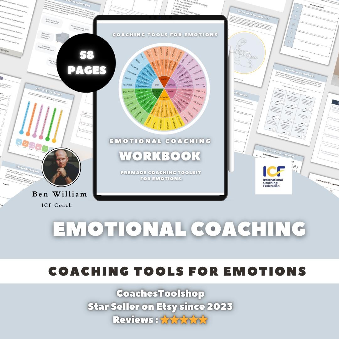 Feeling Wheel Canva Template, Premade Coaching Emotions Worksheet ...