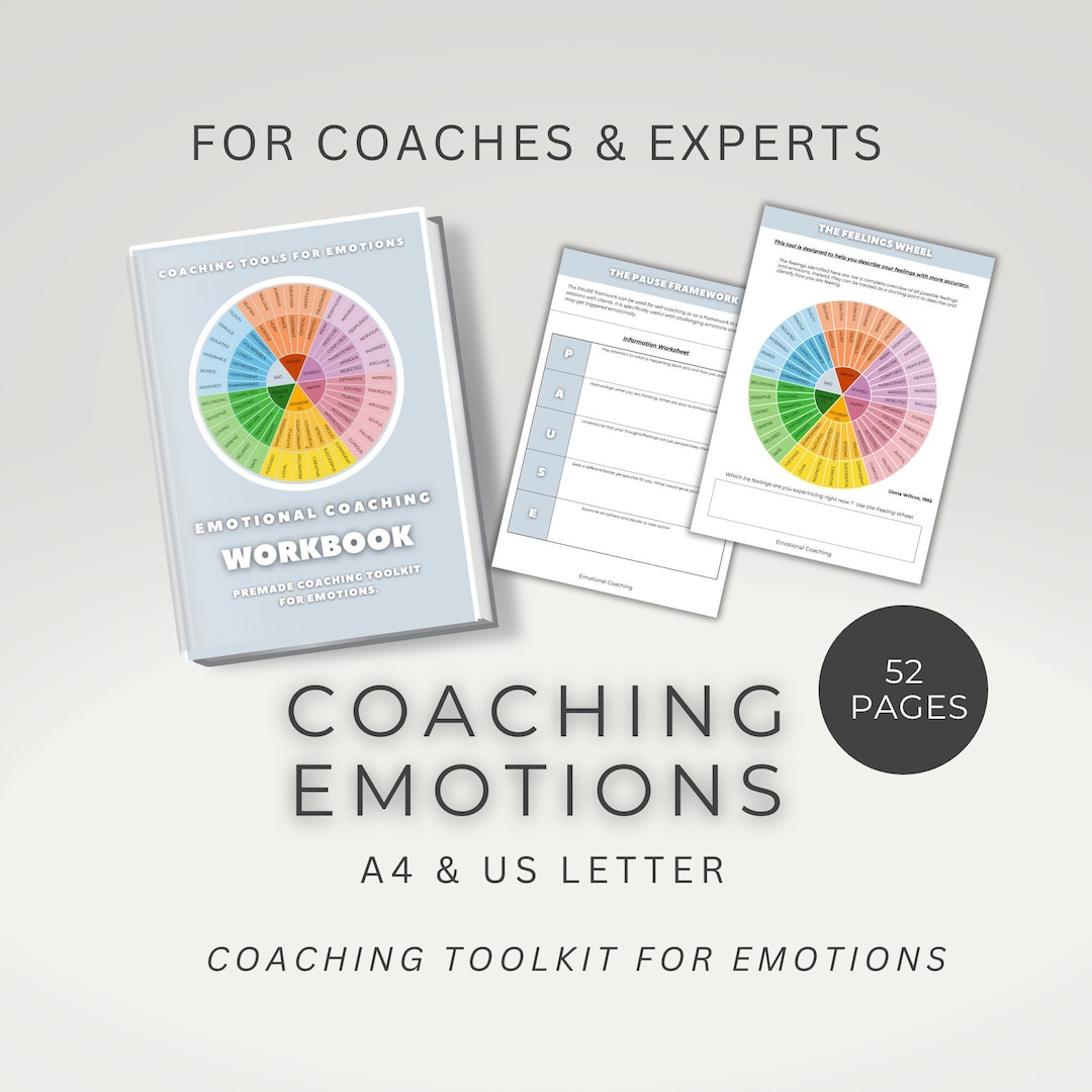 Feeling Wheel Canva Template, Premade Coaching Emotions Worksheet ...