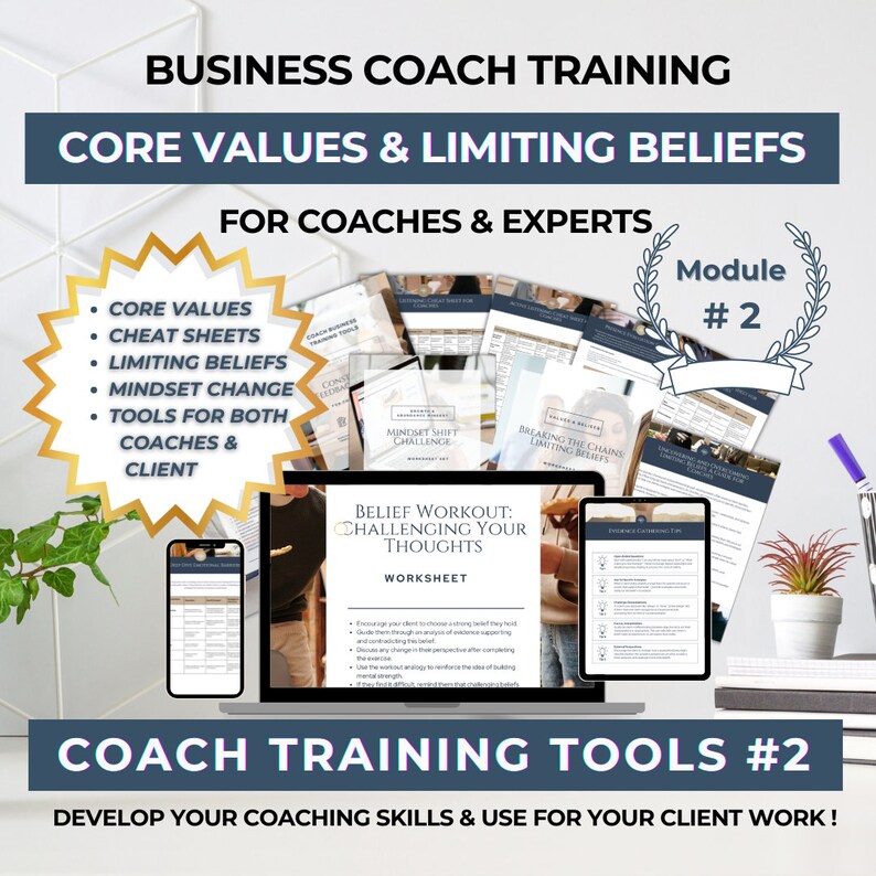 Coaching Canva Templates for Core Values & Limiting Beliefs, Coach ...