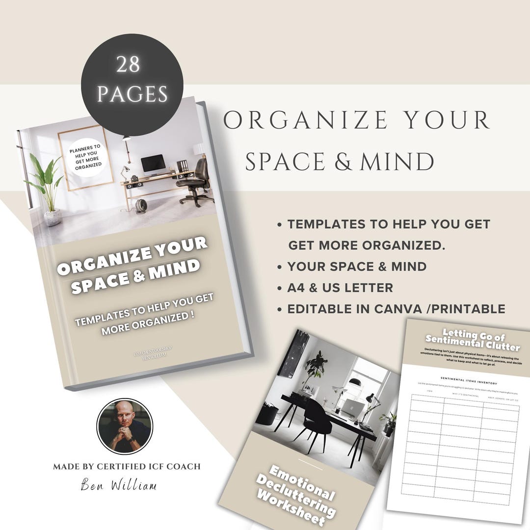 Editable Canva Template, Organization Template Productivity Tools Space ...
