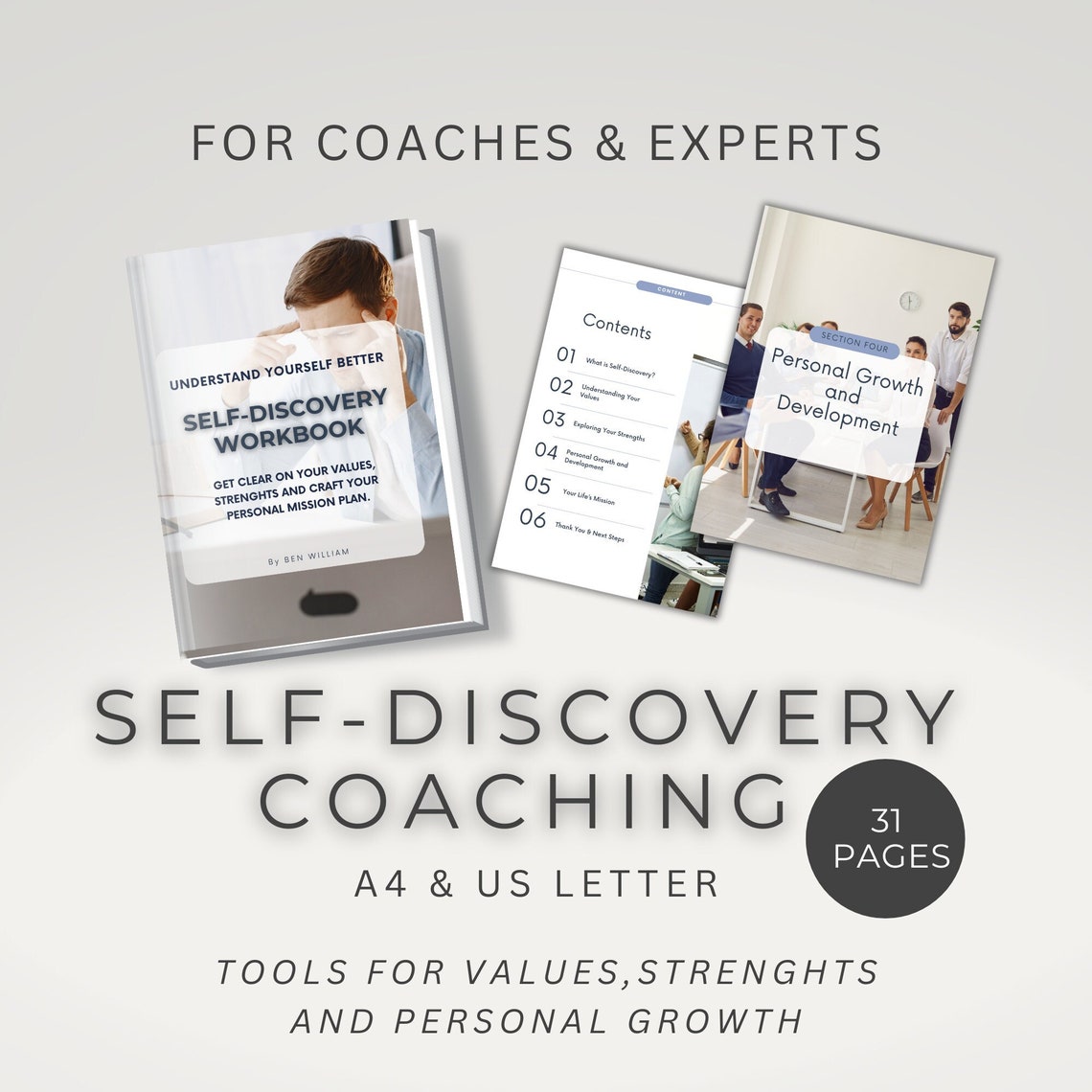 Self-discovery Canva Coaching Template, Core Values Workbook, Coaching ...
