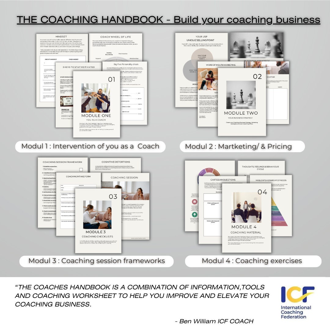 Life Coaching Business Template , Coaching Kit Worksheet, Editable ...