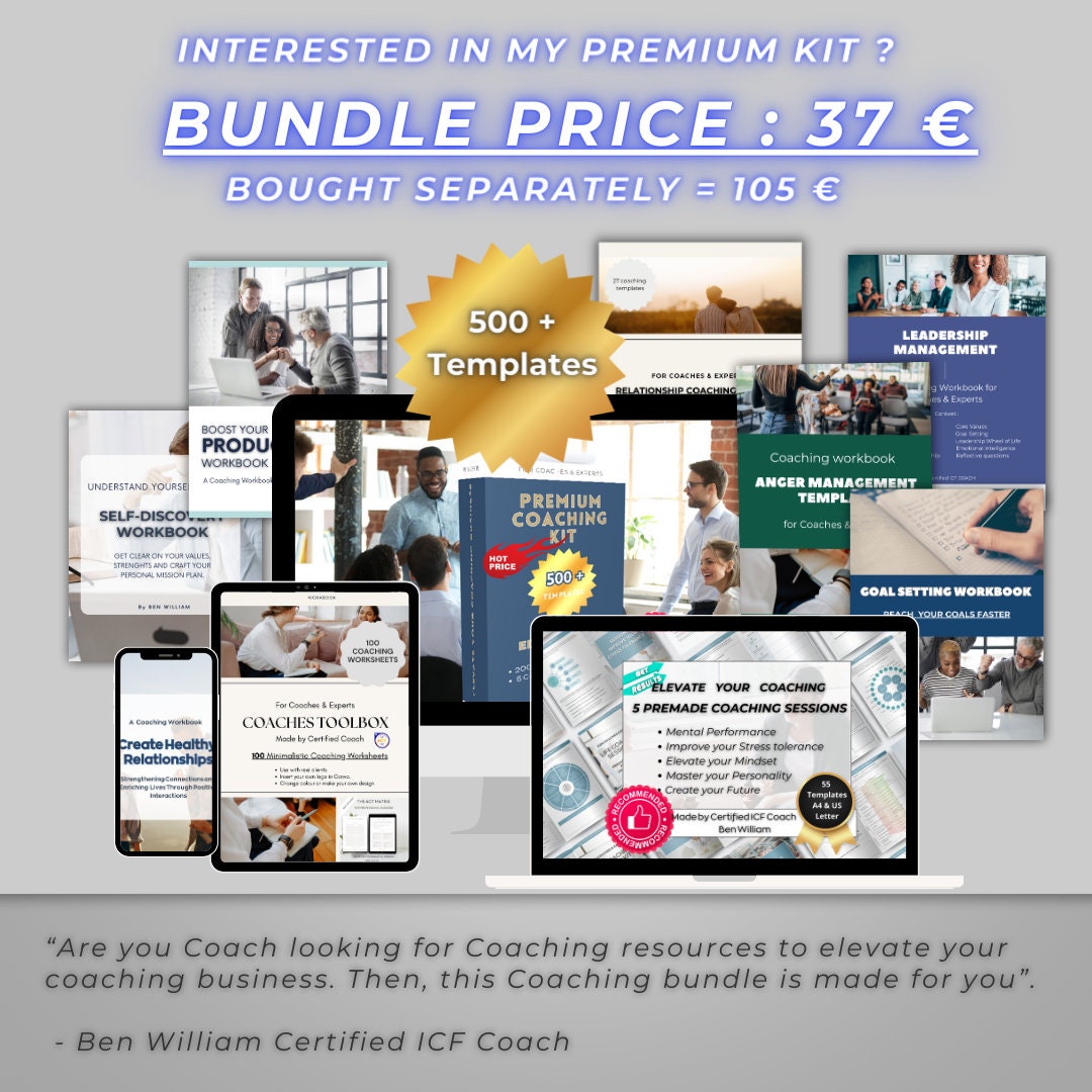 Leadership Coaching Template Kit, Coaching Leaders Worksheet ...