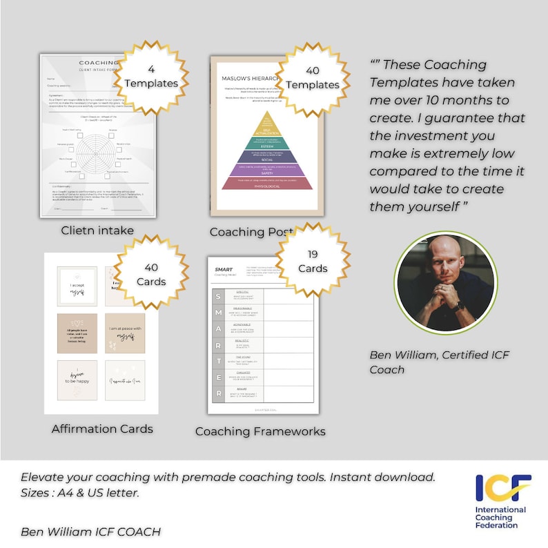 Life Coaching Template Bundle Kit Business Coaching Canva Worksheet ...