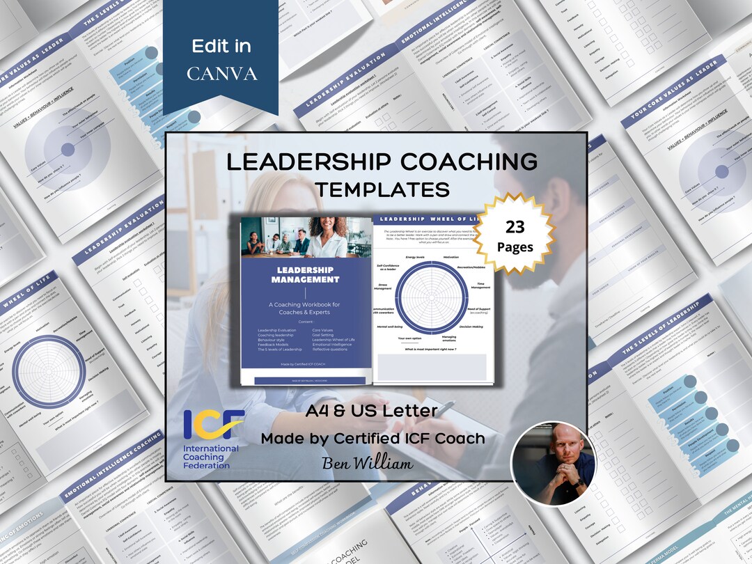 Leadership Coaching Worksheet I Business Coaching Template I Career ...