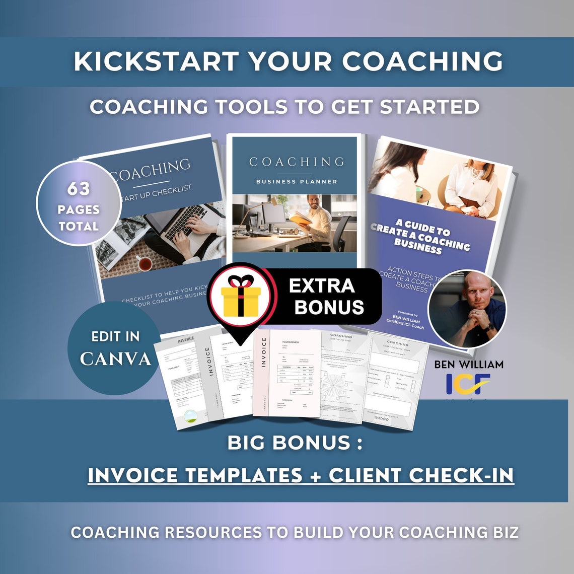 Coaching Business Planner, Coaching Start-up Checklist, Coaching Guide ...