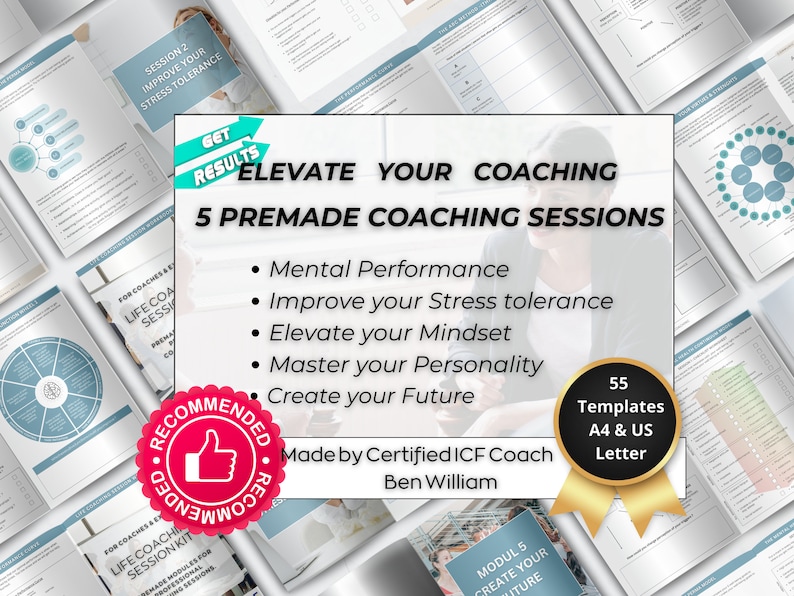 Life Coaching Business Template , Coaching Kit Worksheet, Editable ...