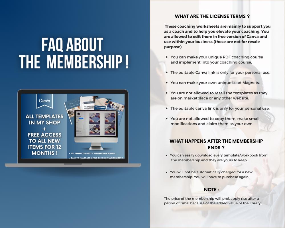 12-month Coaching Canva Template Membership, Whole Shop Bundle, Digital ...