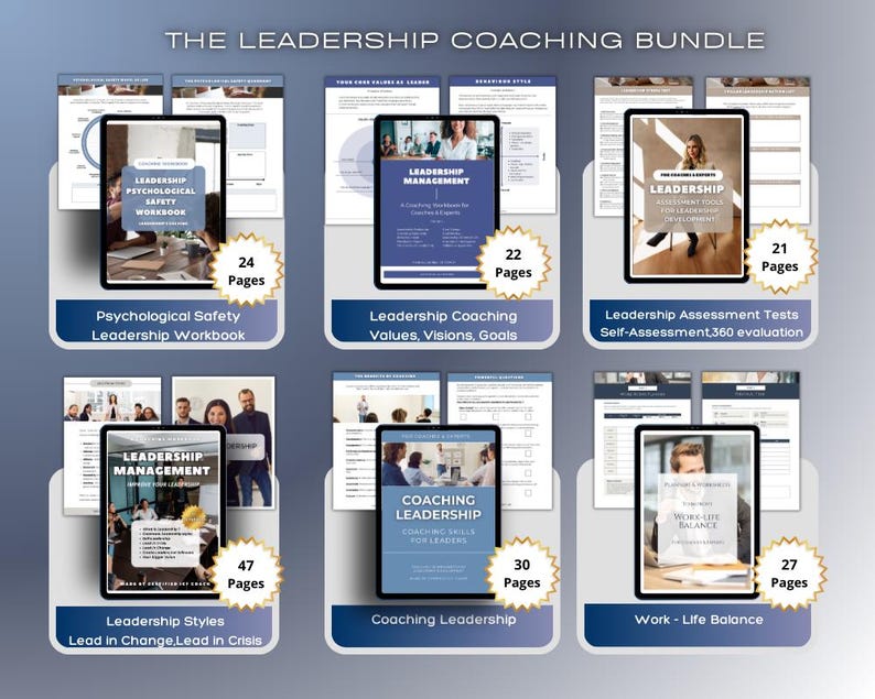 Leadership Coaching Bundle Leadership Training Coaching Canva Tools ...